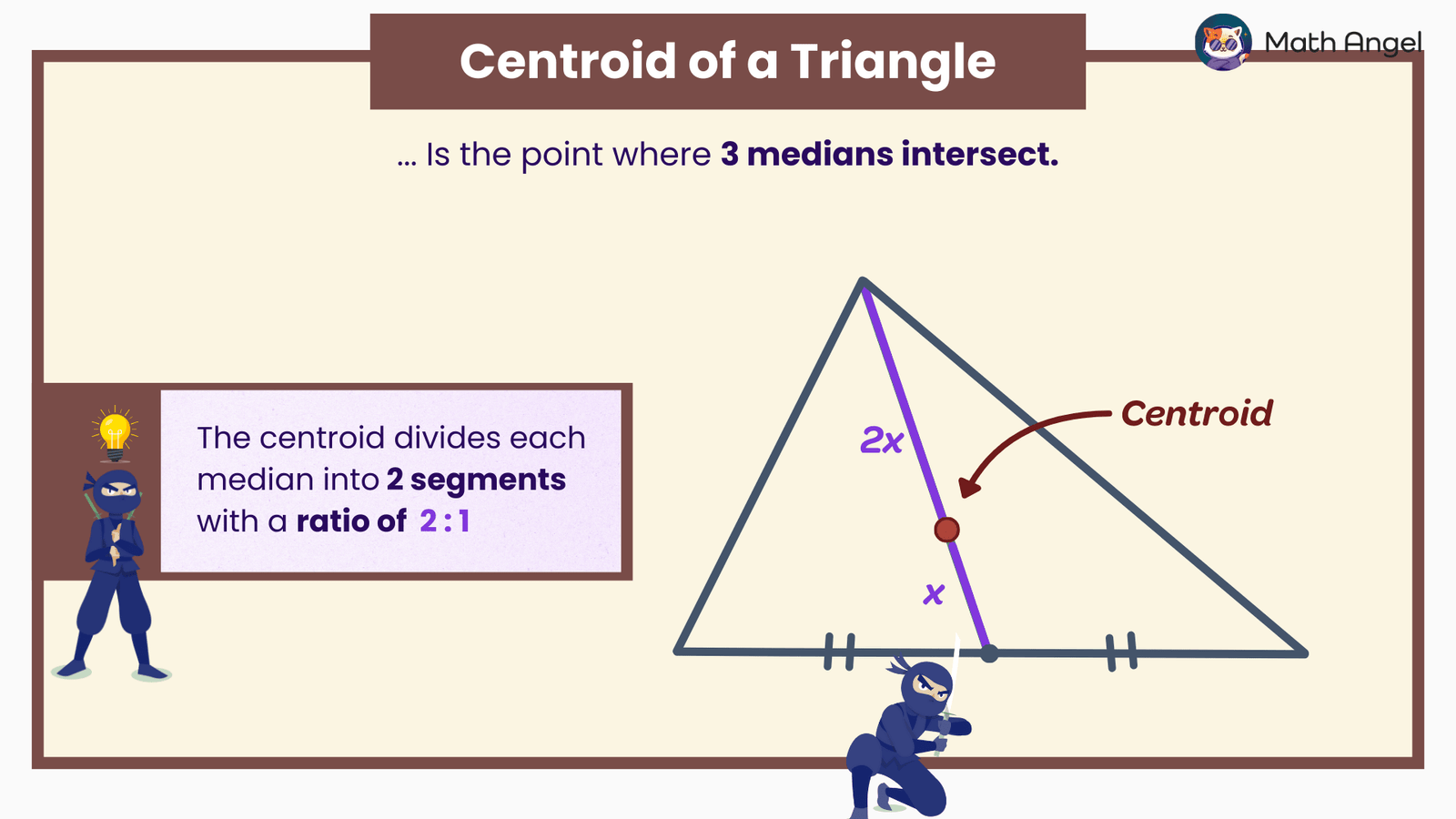 Medians and Centroid of a Triangle - Definition, Properties & Examples