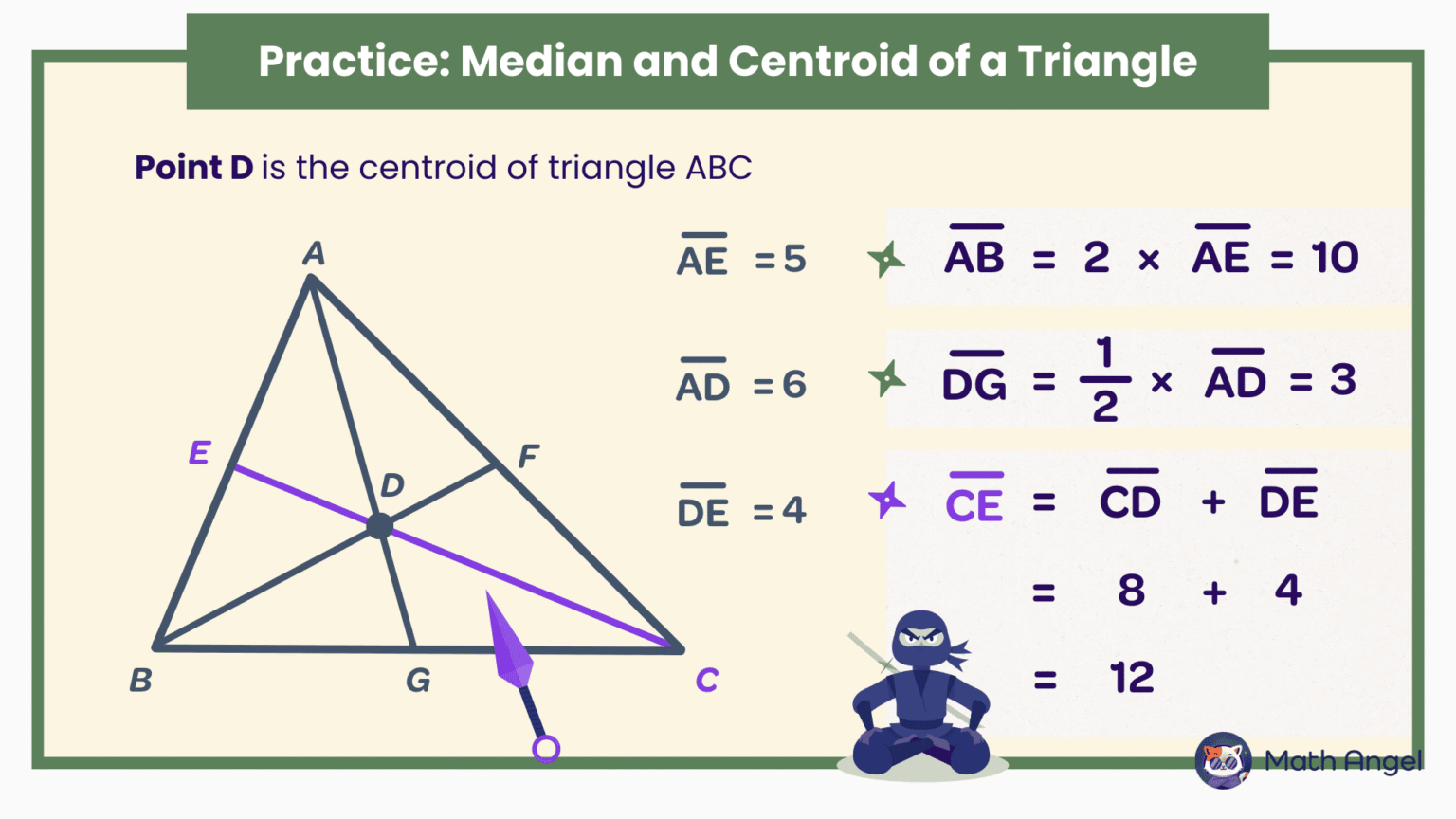 Medians and Centroid of a Triangle - Definition, Properties & Examples