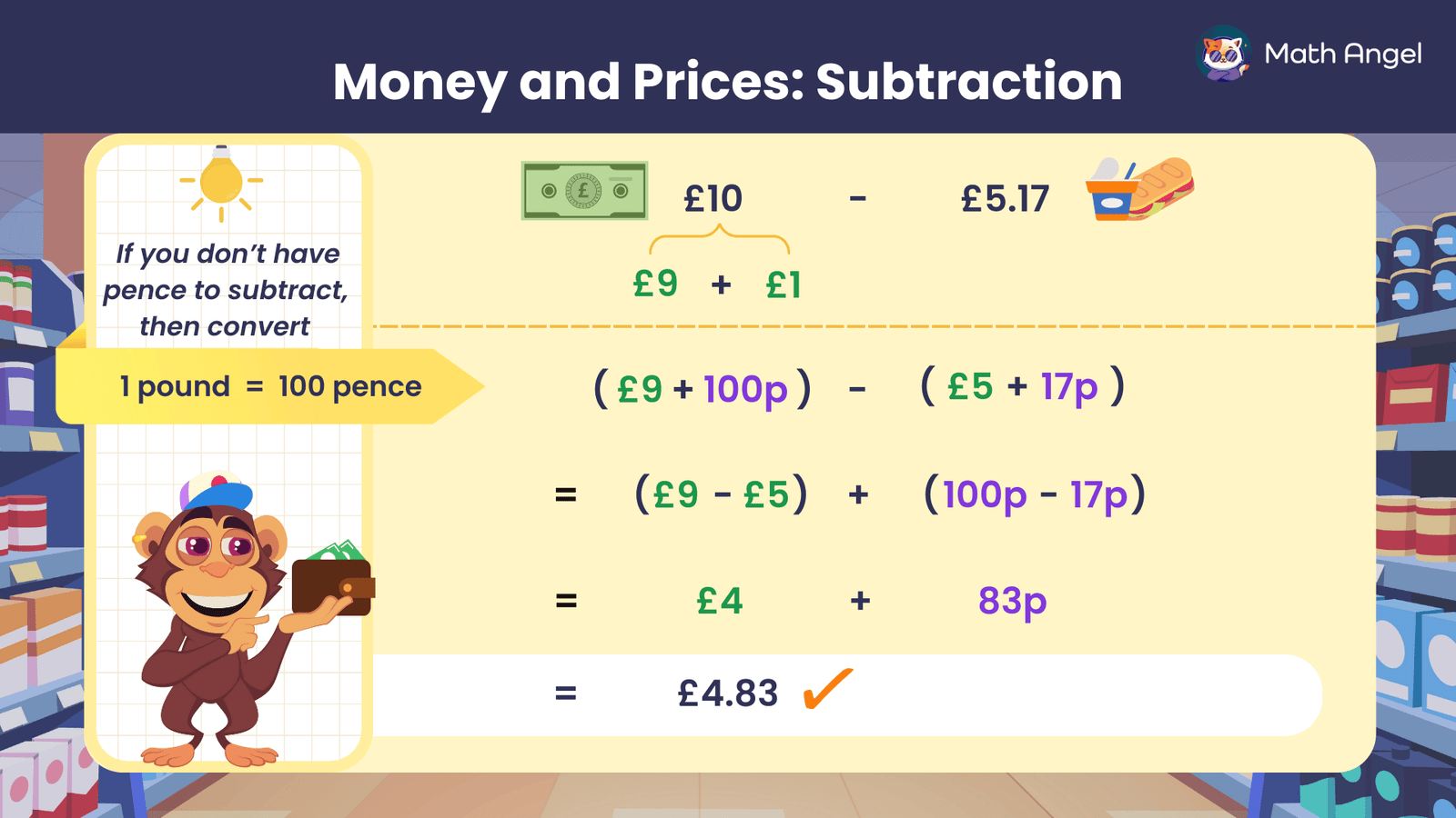Calculating Money - How to Add, Subtract, Multiply, Divide